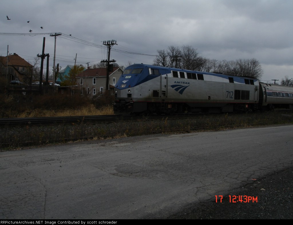 AMTK 712 with Train #63 WB on the #2 Track
